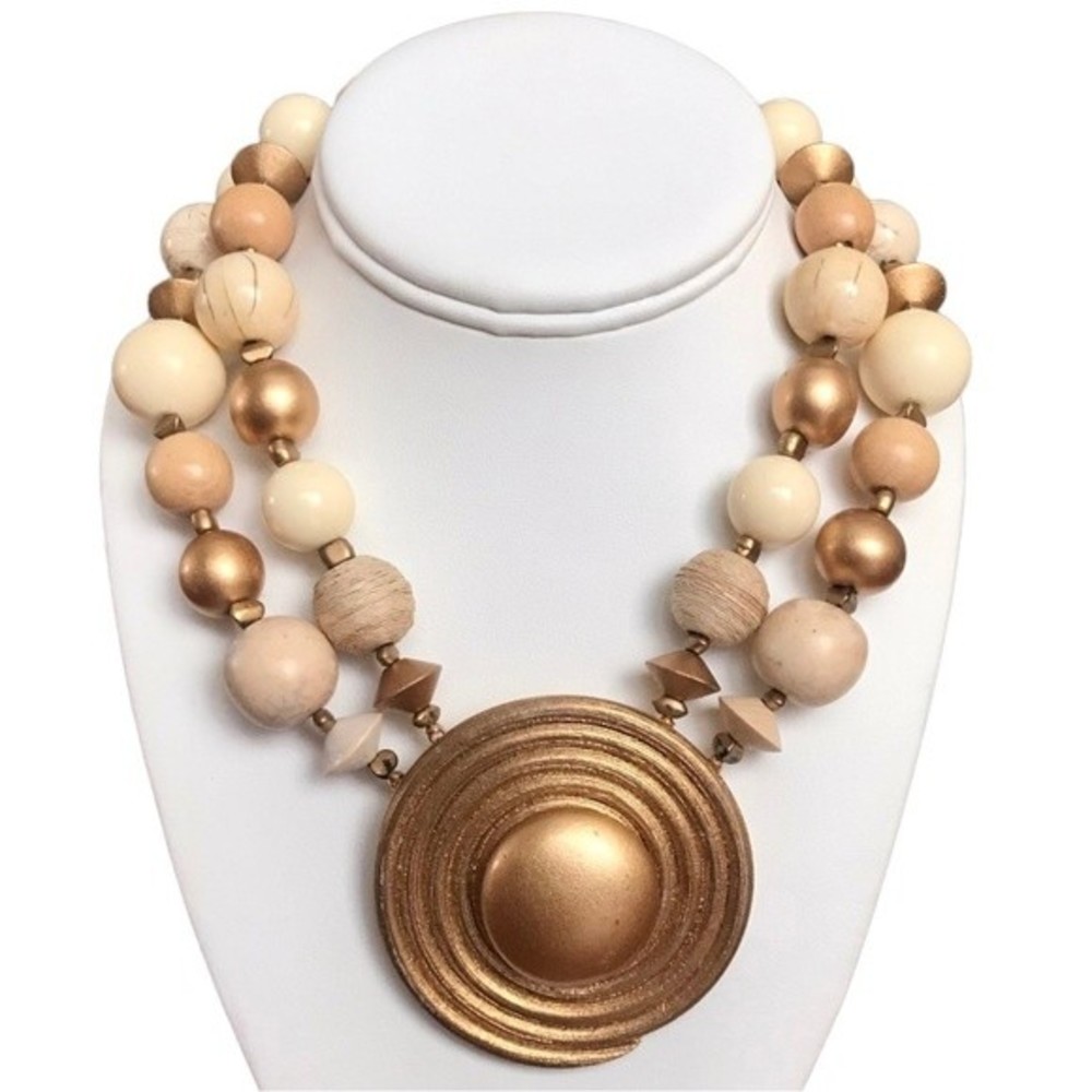 Vintage Ellen Designs Runway Statement Necklace - New… - Gem